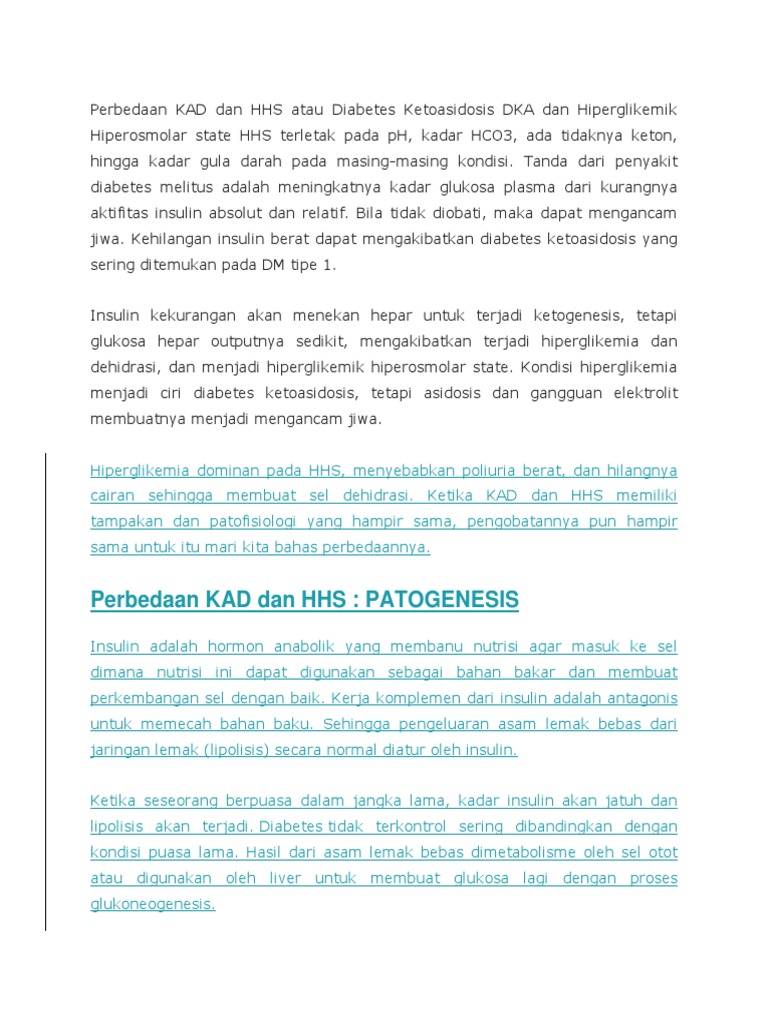Perbedaan Kad Dan Hhs | PDF