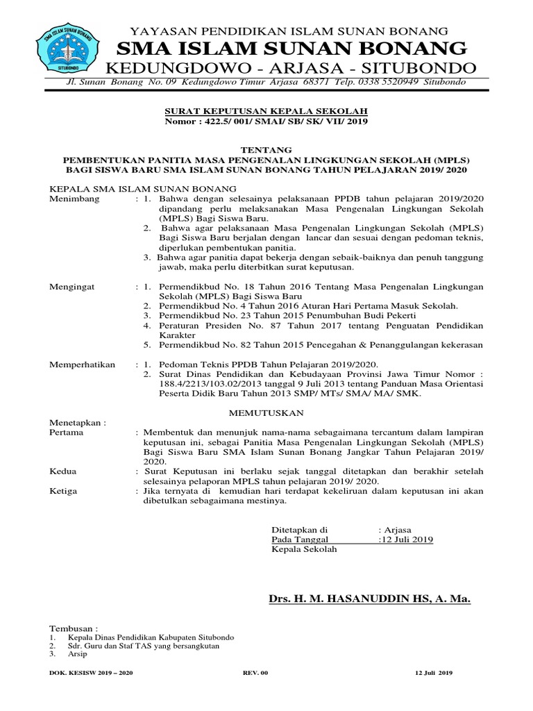 SK Panitia Mpls 2019 | PDF