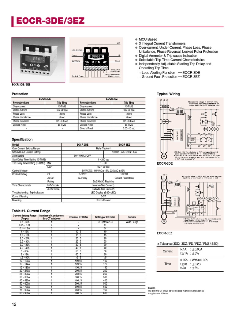 Eocr 3de 3ez 2 PDF | PDF | Relay | Components