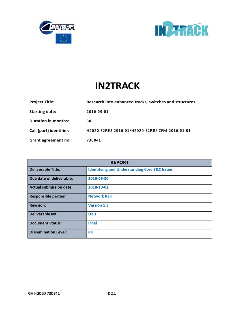 IN2TRACK S&C Issues Report | PDF | Fracture Mechanics | Fracture