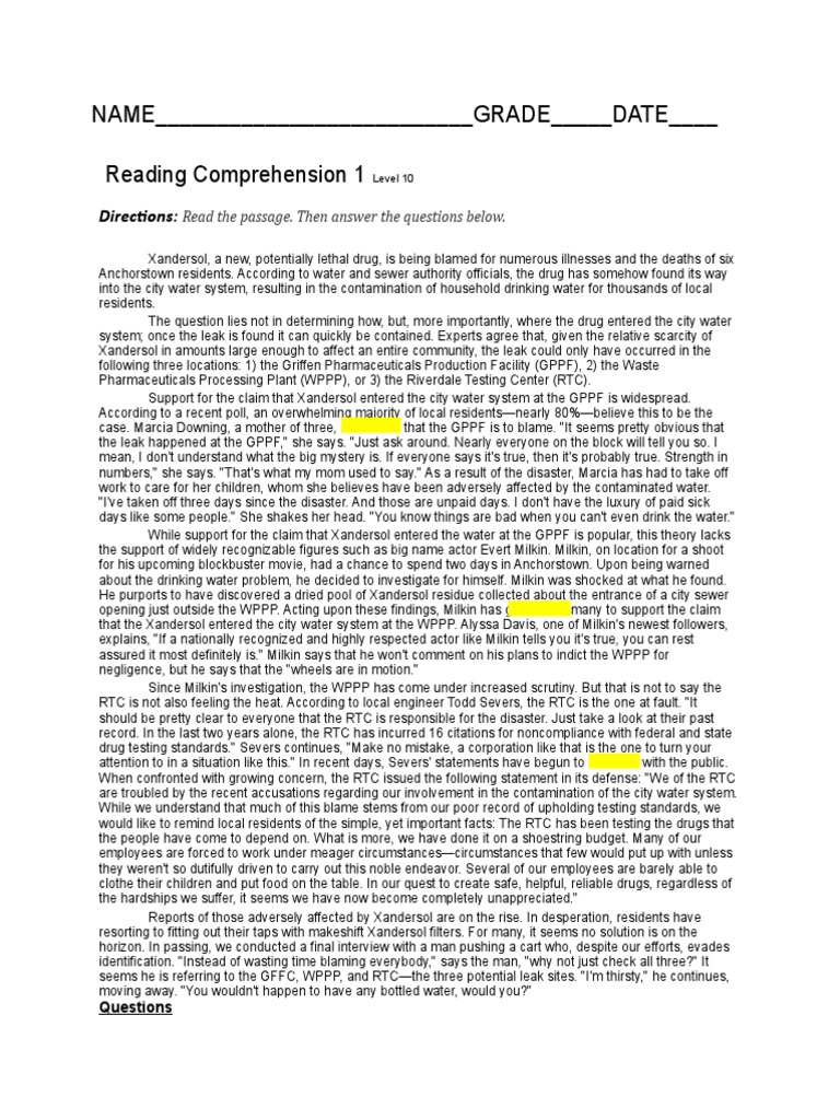 Level 10 Passage 1 Xandersol | PDF | Argument | Fallacy