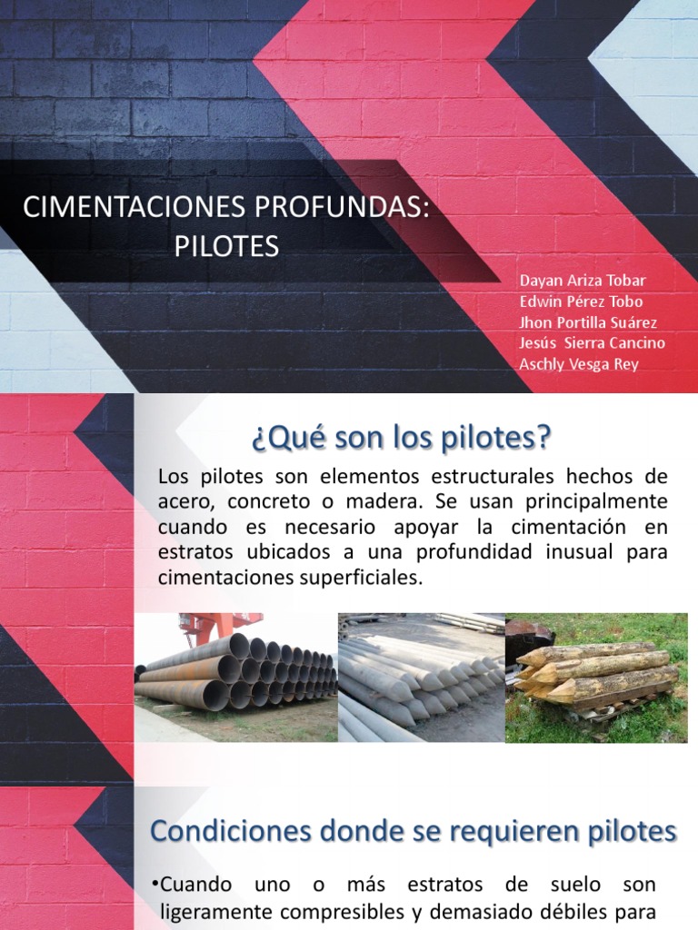 Tipos y características de pilotes | PDF | Fundación (Ingeniería ...