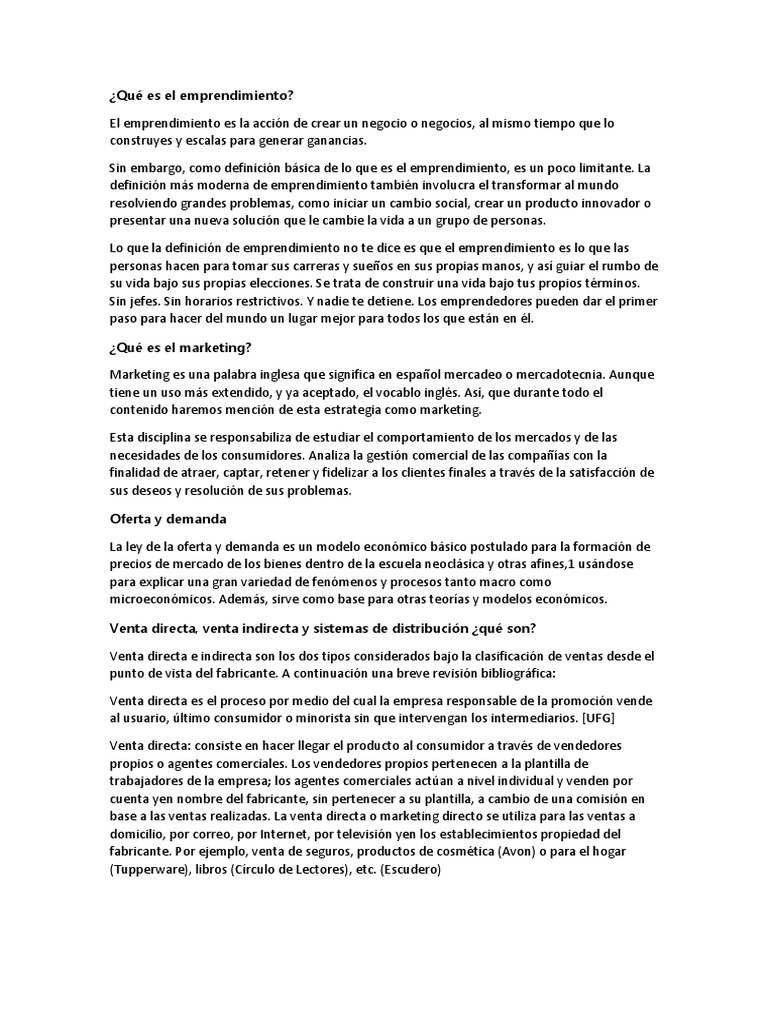 Tarea de Ept | PDF | Marketing | Iniciativa empresarial