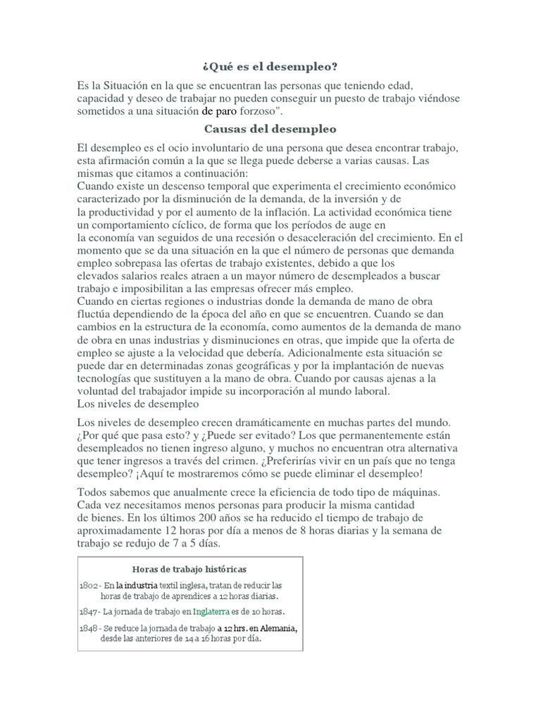 Monografia Del Desempleo | PDF | Desempleo | Ciencias sociales