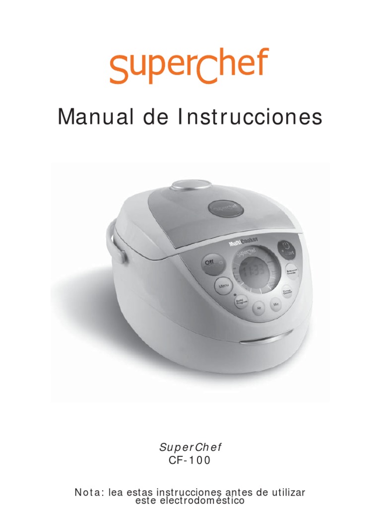 Manual Superchef Cookfast | PDF | Arroz | Sopa