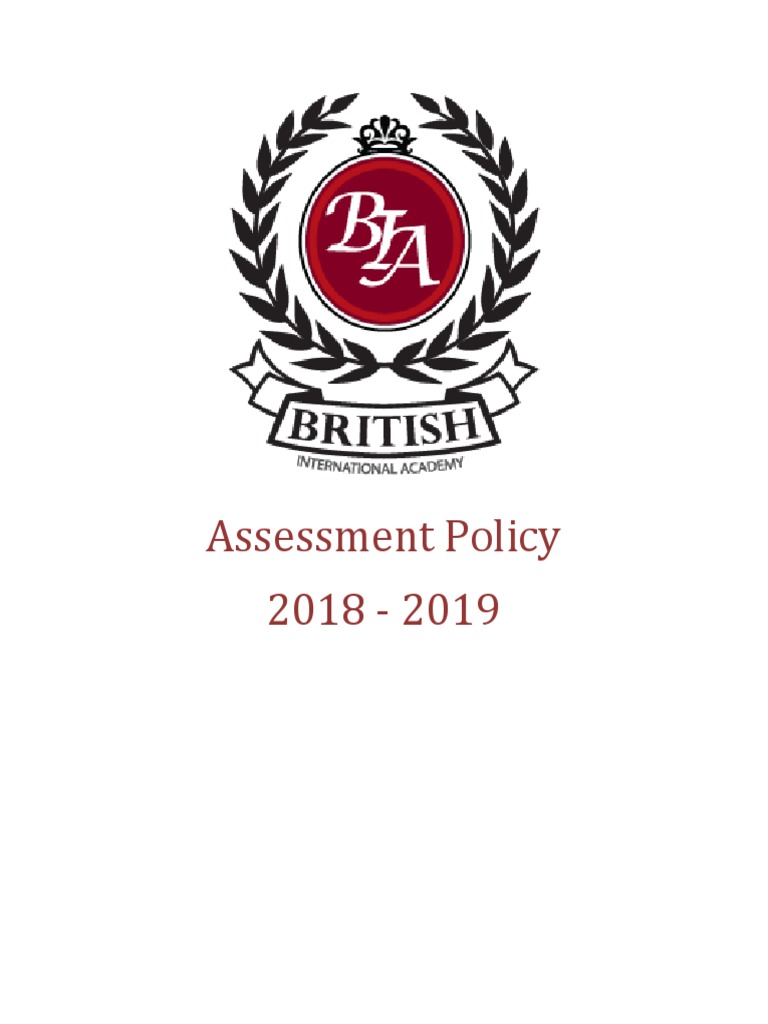 BIA Assessment Policy Guide | PDF | Educational Assessment | Teachers