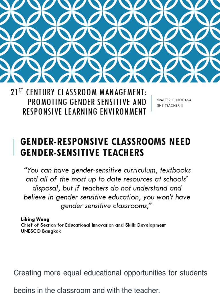 Gender Sensitive Classroom Management | PDF