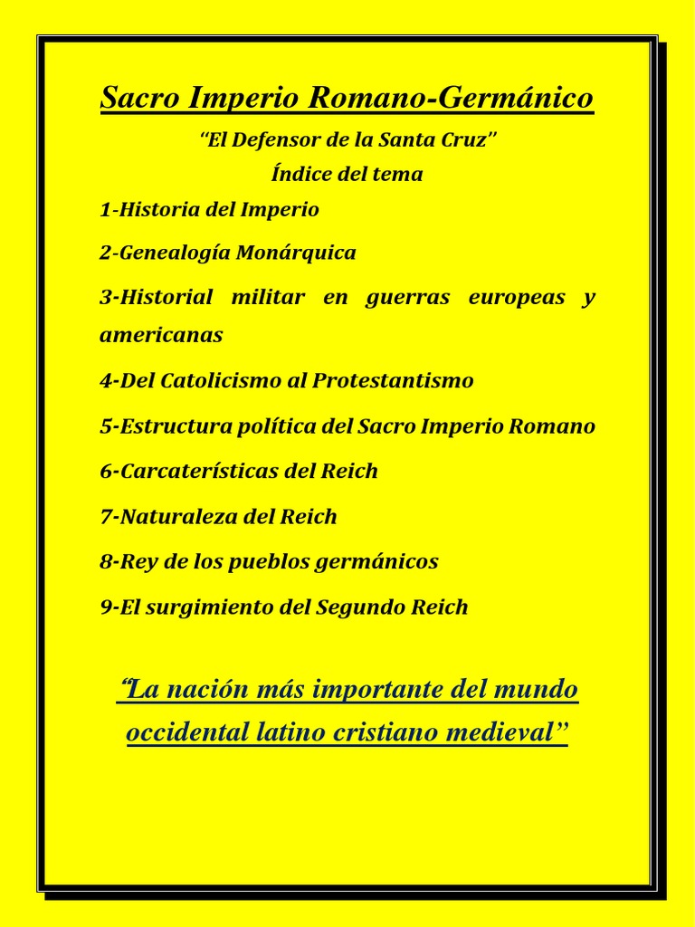 El Gran Primer Reich Aleman | PDF | Santo Imperio Romano | Reino de prusia
