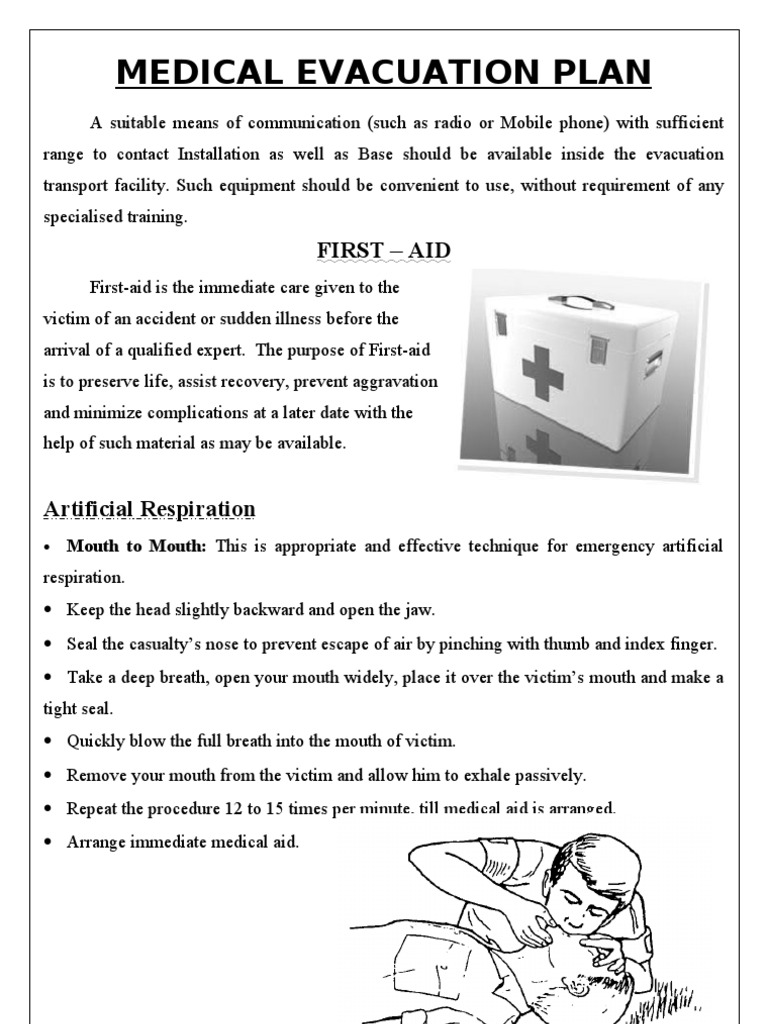 Medical Evacuation Plan Modified | PDF | Cardiopulmonary Resuscitation ...