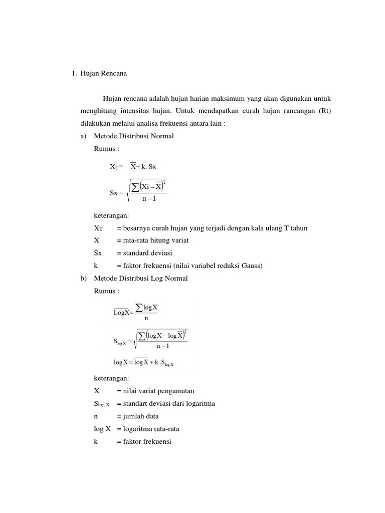 Hujan Rencana Dan Debit Rencana | PDF