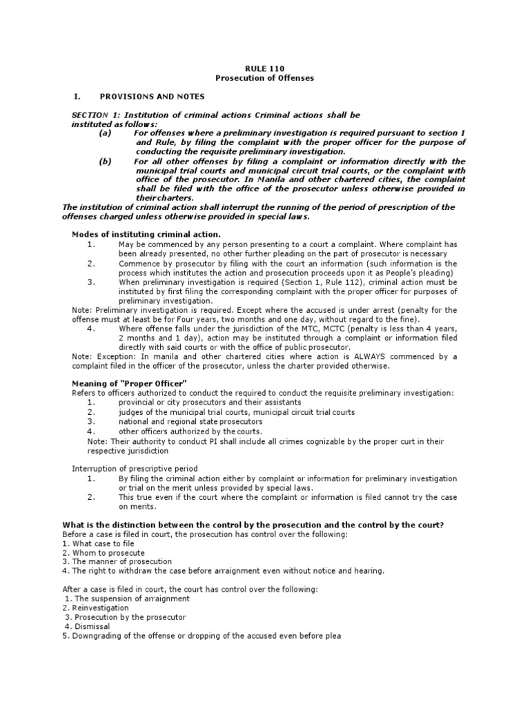 Rule 110 | PDF | Prosecutor | Complaint