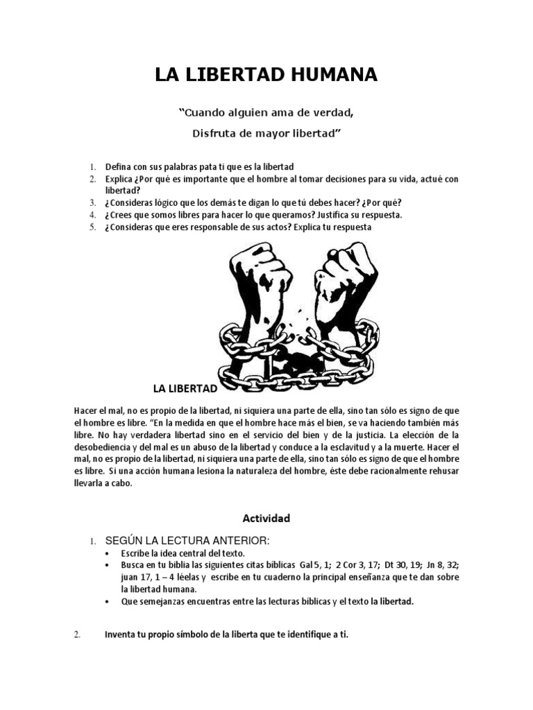 Reflexiones sobre la Libertad Humana | PDF | Filosofía
