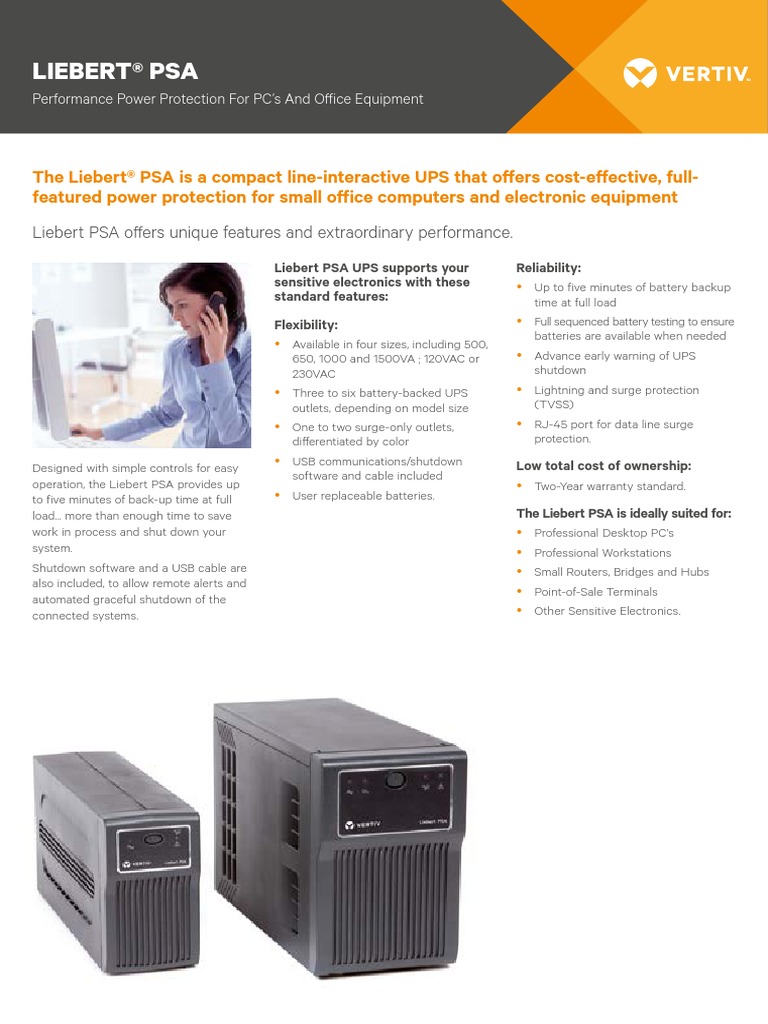Liebert Psa Datasheet | PDF | Ac Power Plugs And Sockets | Personal ...