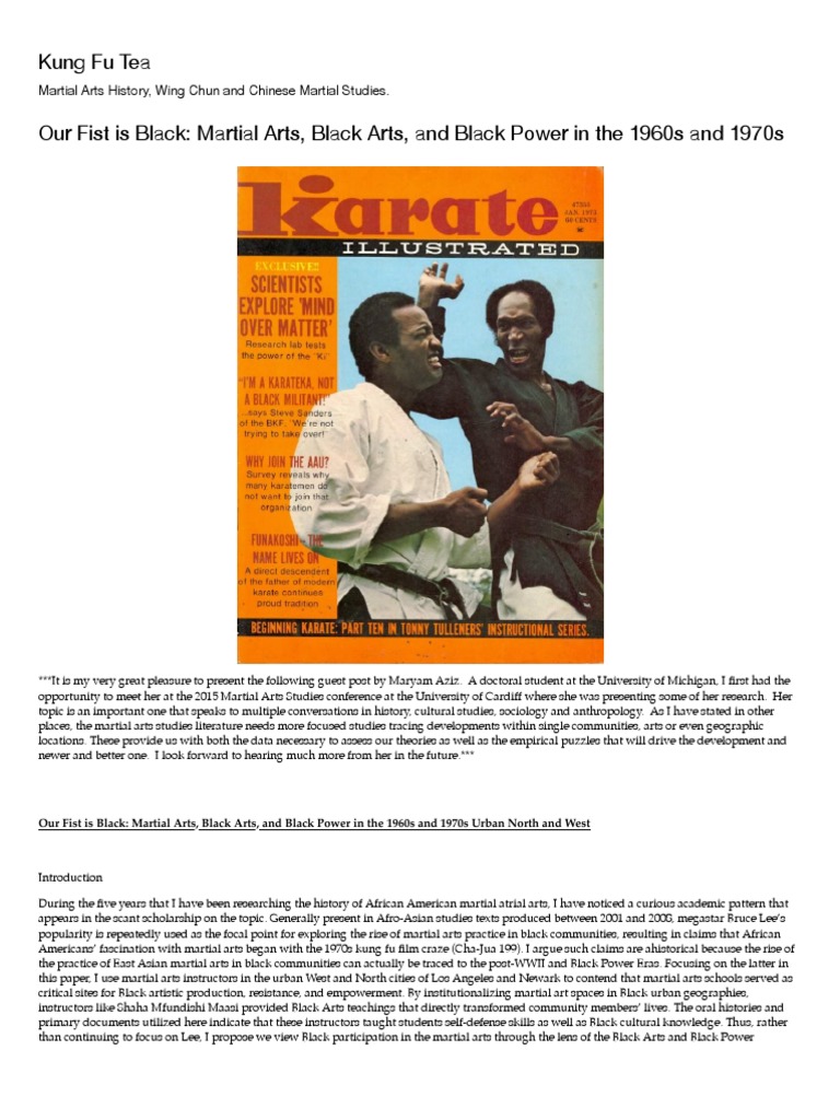 Aziz-2016-Our Fist Is Black | PDF | Chinese Martial Arts | Bruce Lee