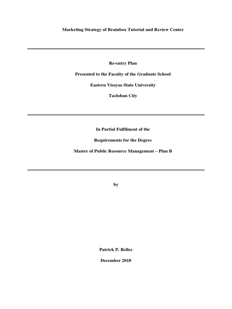 Marketing Strategy of Brainbox Tutorial and Review Center | PDF | Test ...