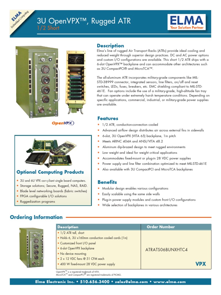 Us SP 3u VPX Half Atr Rugged D | PDF | Power Supply | Manufactured Goods