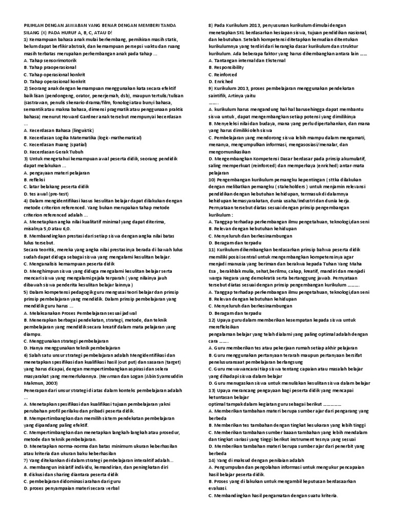 Contoh Soal Pretest | PDF