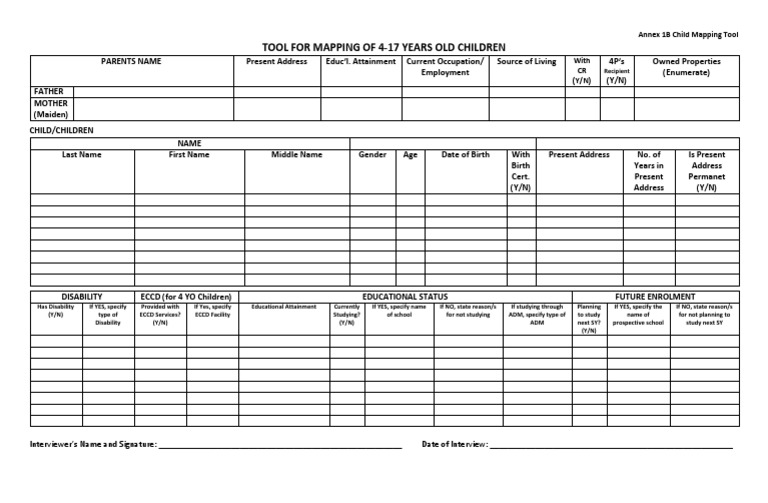 Child Mapping Tool for Ages 4-17 | PDF