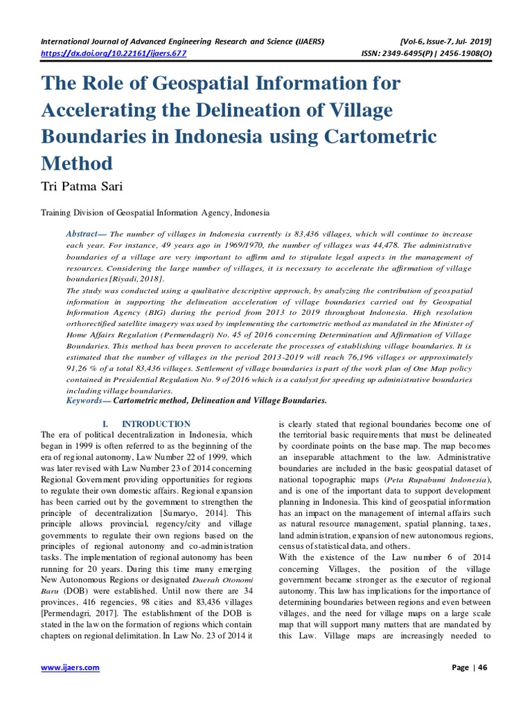 The Role of Geospatial Information For Accelerating The Delineation of ...