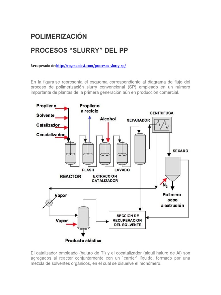 Procesos de polimerización "slurry | PDF