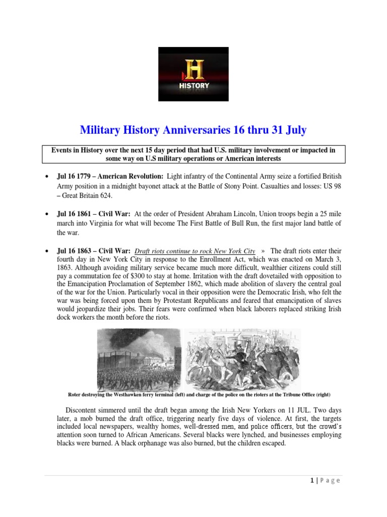 Military History Anniversaries 0716 Thru 073118 | PDF | Vietnam War ...