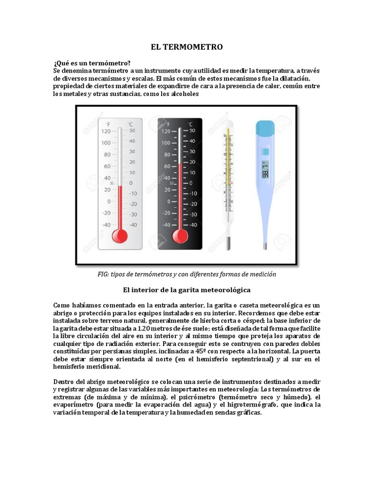 El Termometro | Meteorología | Temperatura