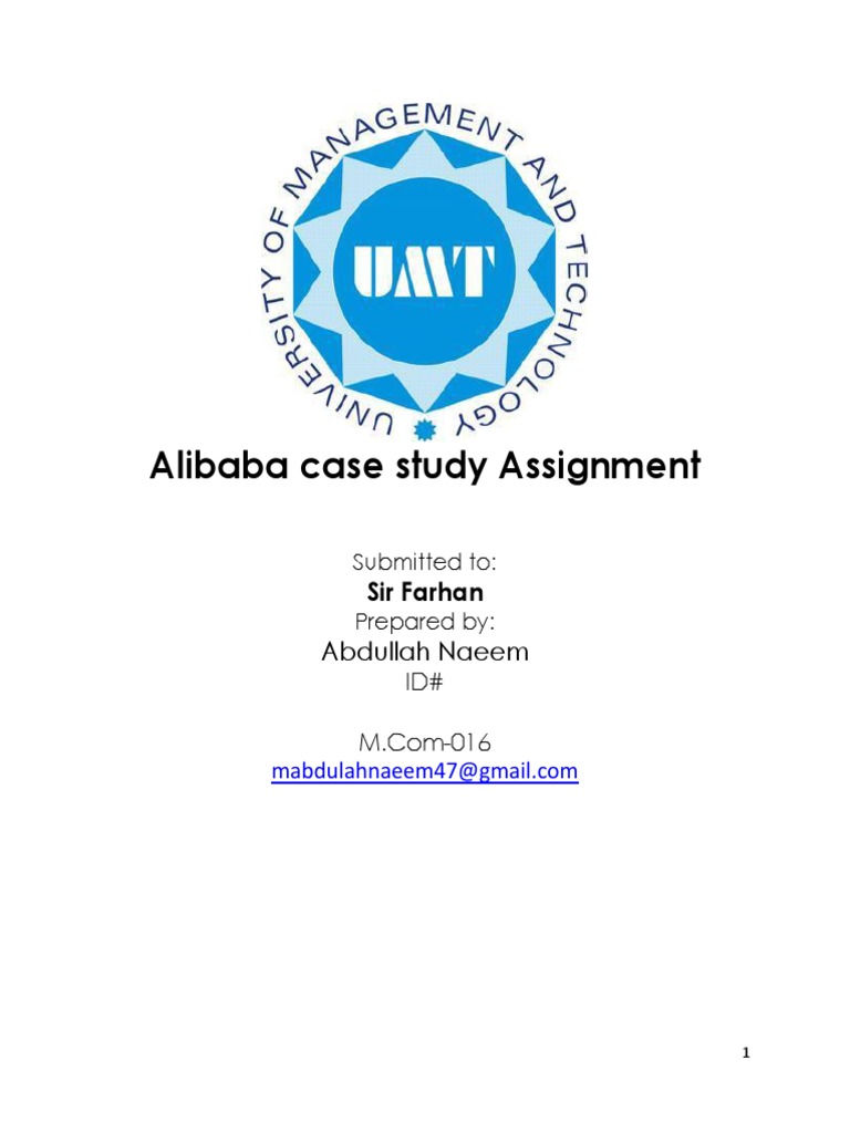 Alibaba Case Study Ecommerece Assignment1 | PDF | Alibaba Group | E Bay