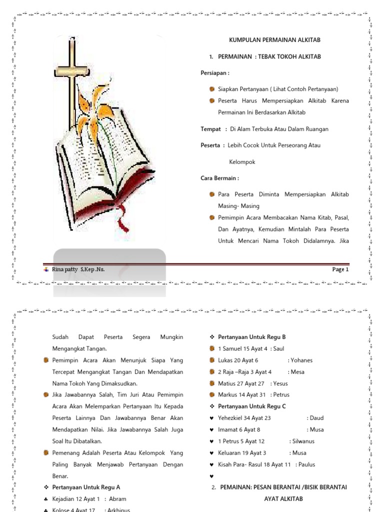 Kumpulan Permainan Alkitab | PDF | Agama & Spiritualitas