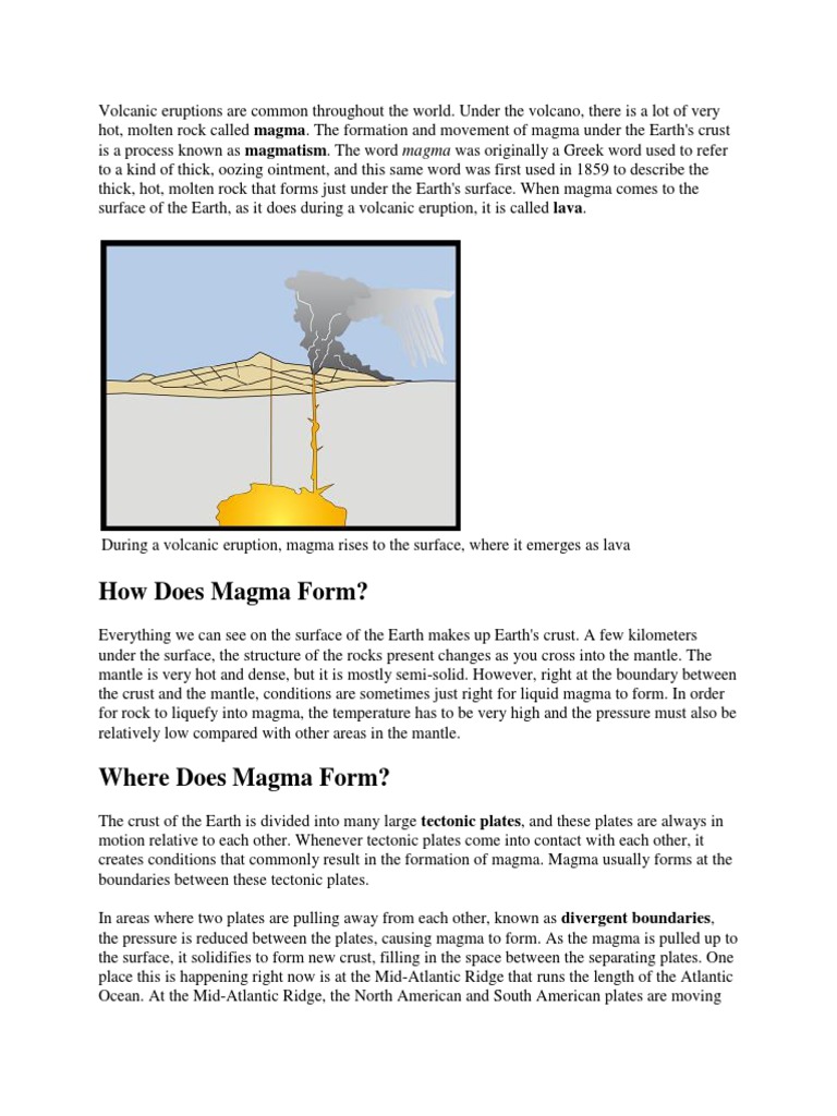 How Does Magma Form? | PDF | Plate Tectonics | Magma