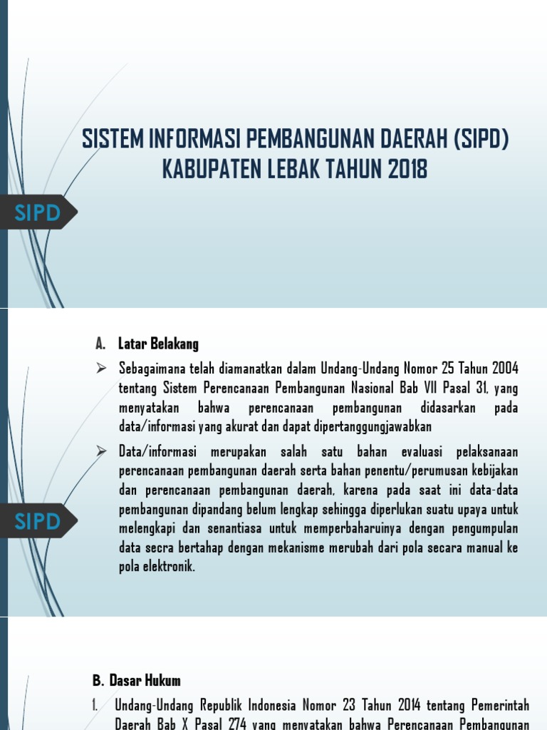 Paparan Cara Entry Sipd | PDF