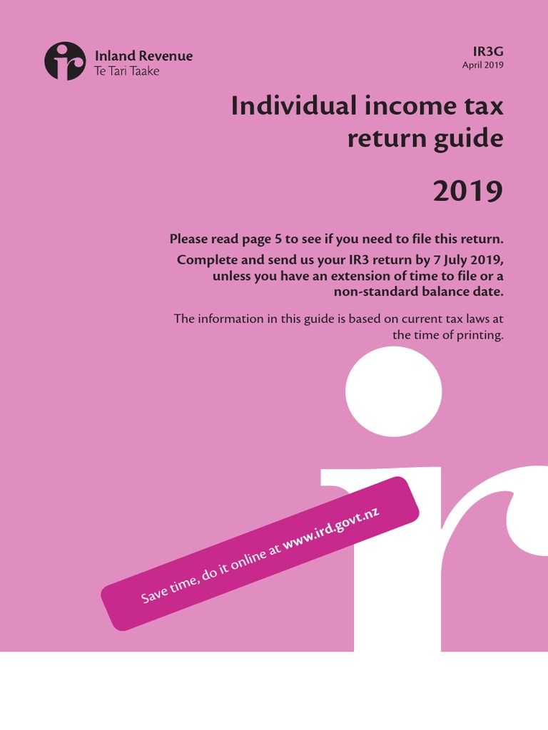 IR3 Individual Tax Return Guide 2019 | PDF | Dividend | Pension