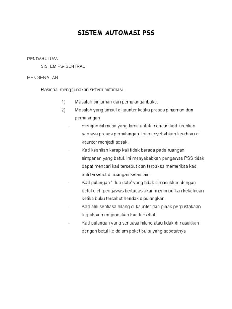 Sistem Automasi Pss | PDF