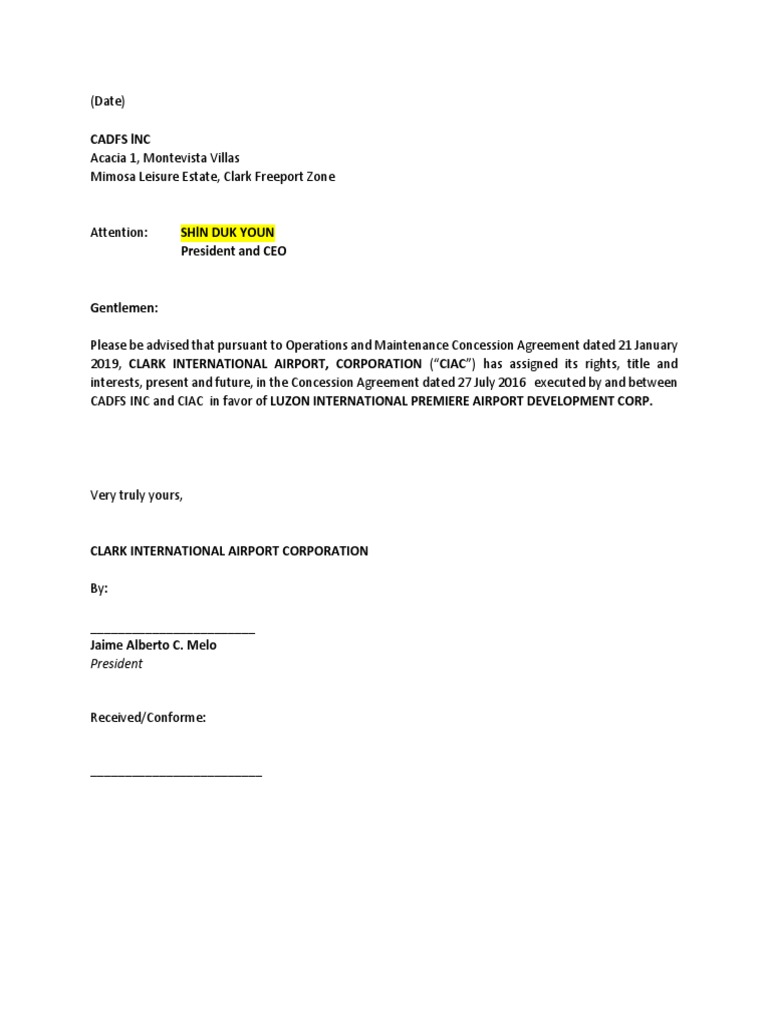 Template - Concessionaire Conforme | PDF