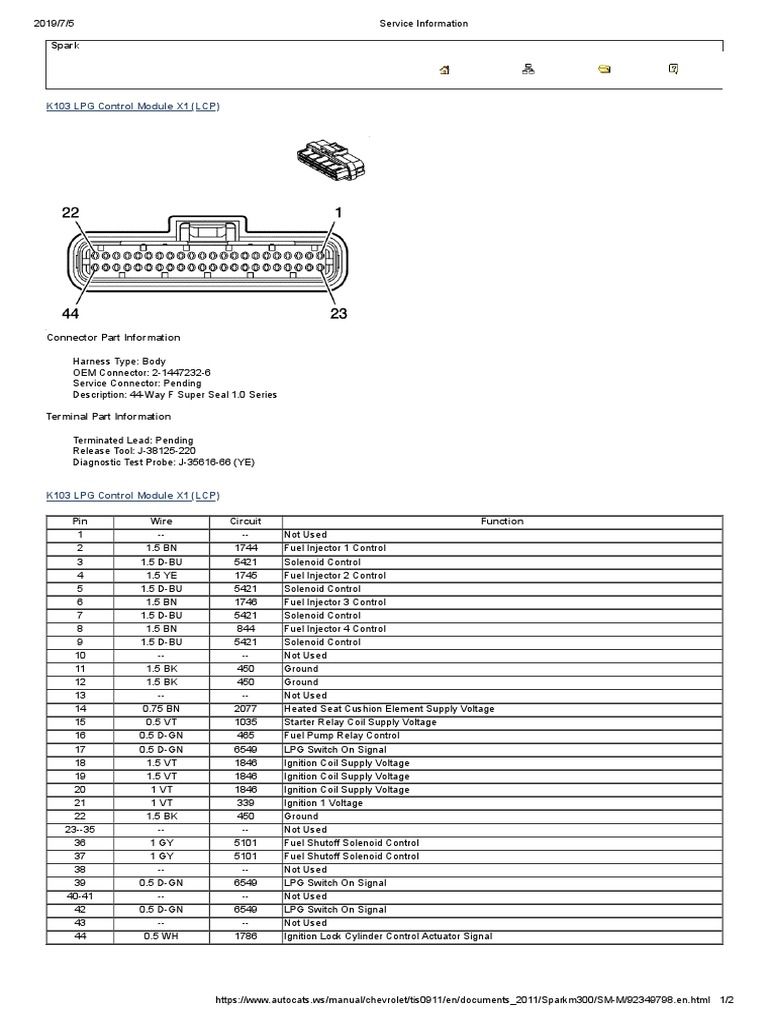 K103 LPG Control Module X1 (LCP) : Spark | PDF | Ignition System | Relay