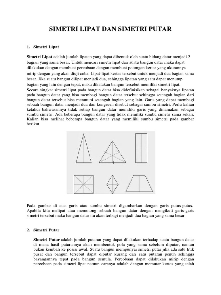 Simetri Lipat Dan Simetri Putar | PDF