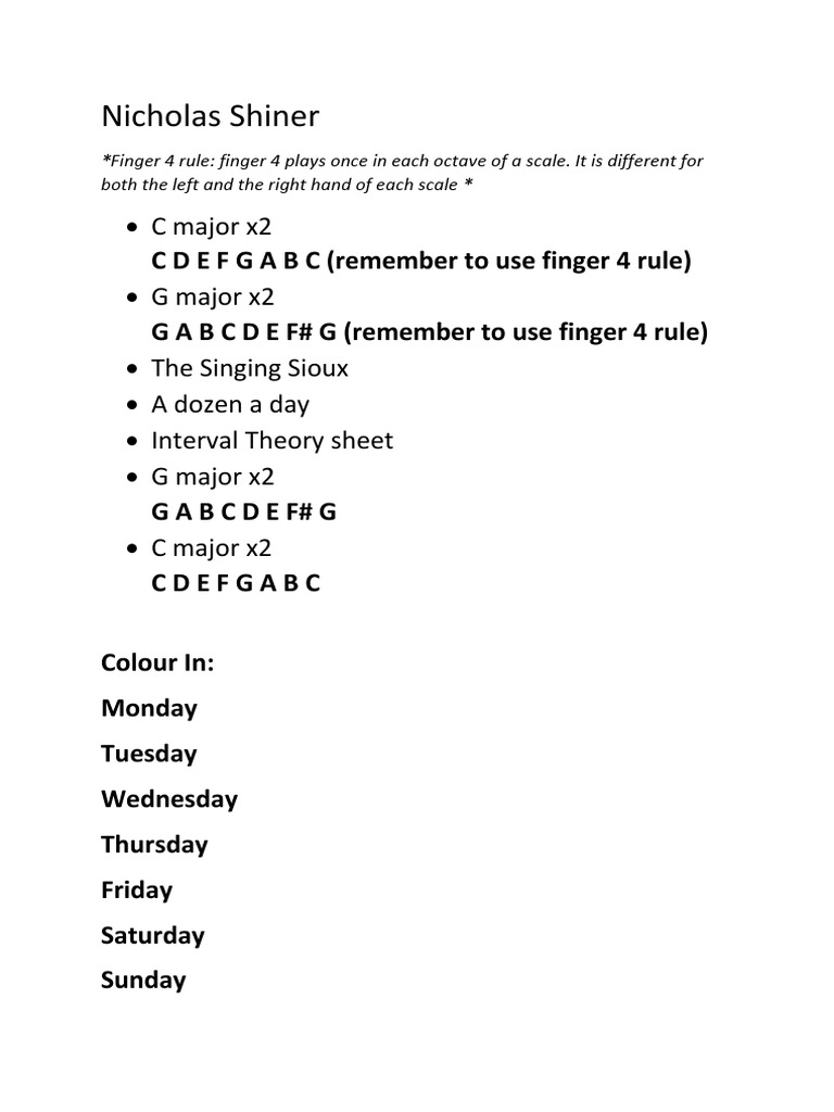 Piano Scale Practice Guide | PDF