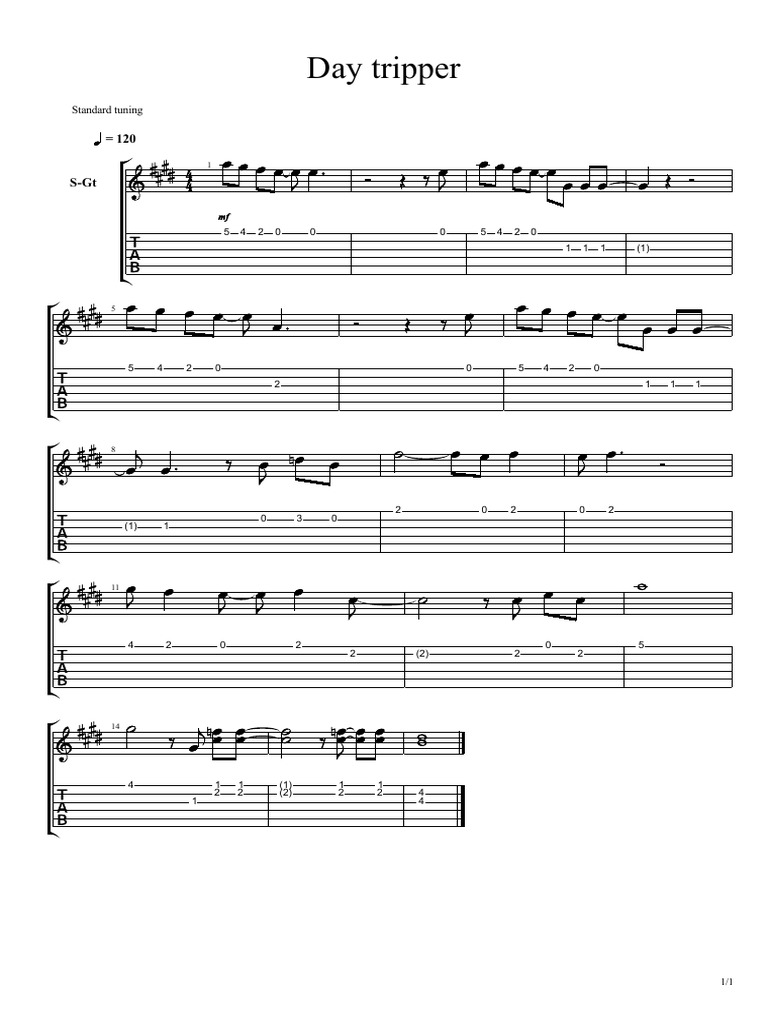 Day Tripper - Instrumental | PDF