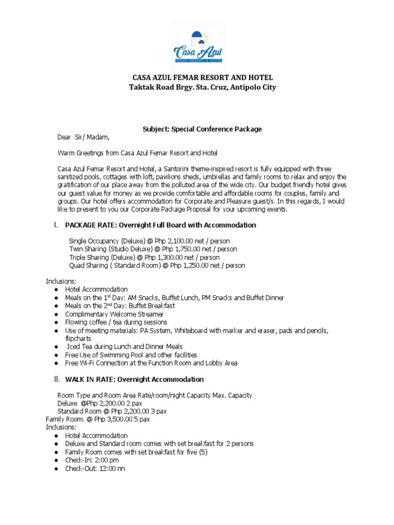 Casa Azul Femar Resort and Hotel Taktak Road Brgy. Sta. Cruz, Antipolo ...