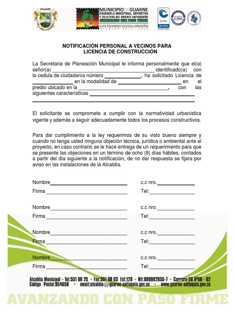 Formato Notificación Personal | PDF