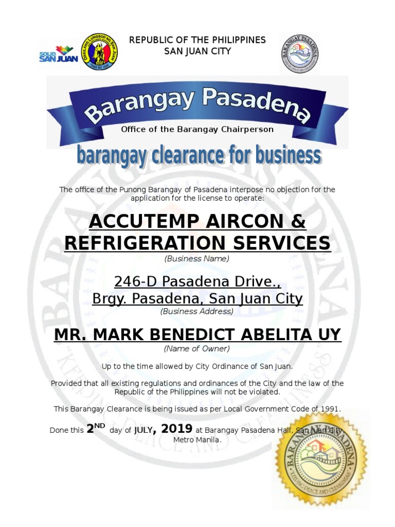 Business Clearance for AccuTemp | PDF | Politics