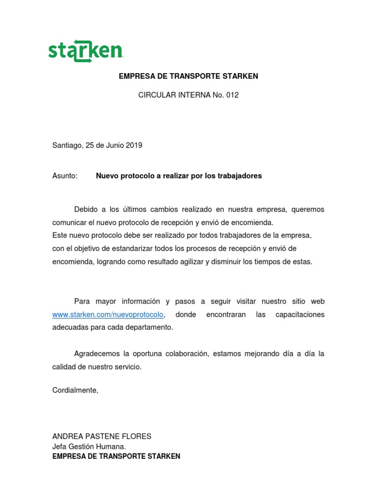 Circular Interna | PDF