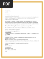 Application Letter For Irish Visa | PDF