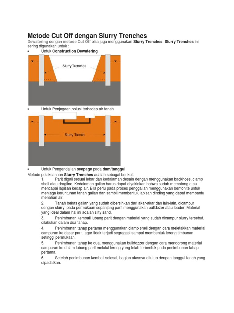 Slurry Trenches | PDF