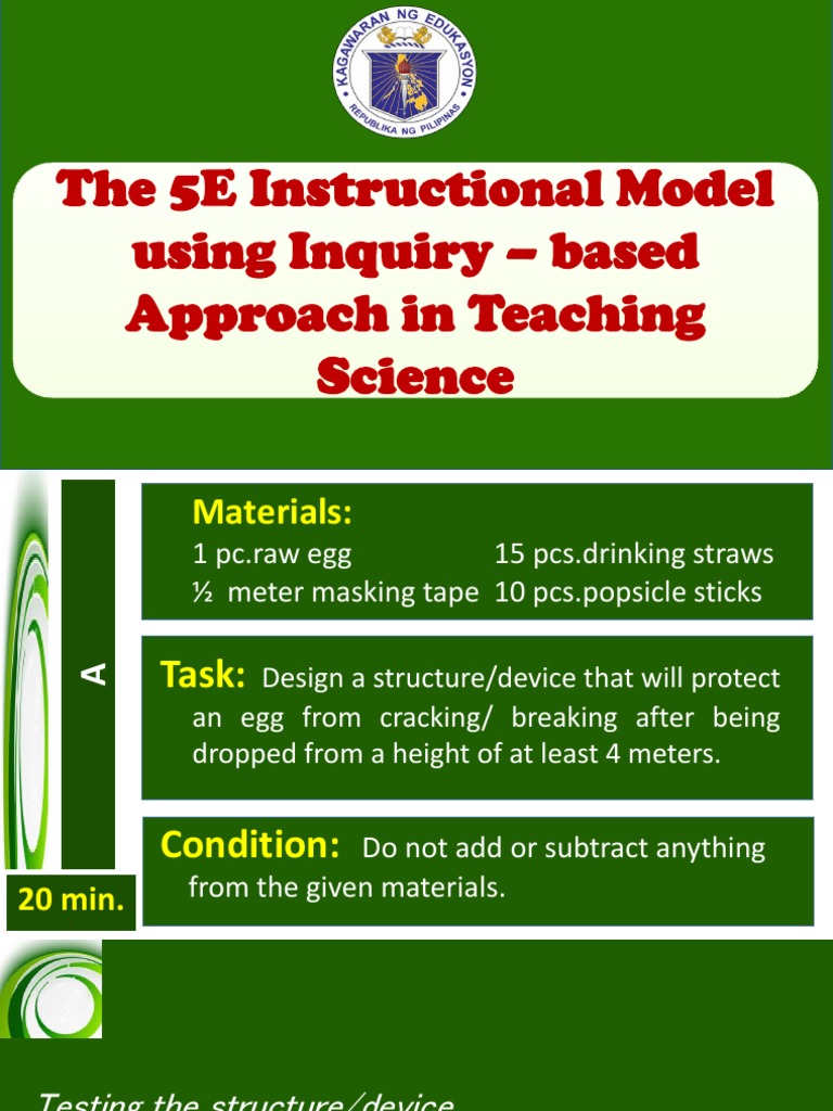 5 E - S Instructional Model Using Inquiry - Based Approach in Teaching ...