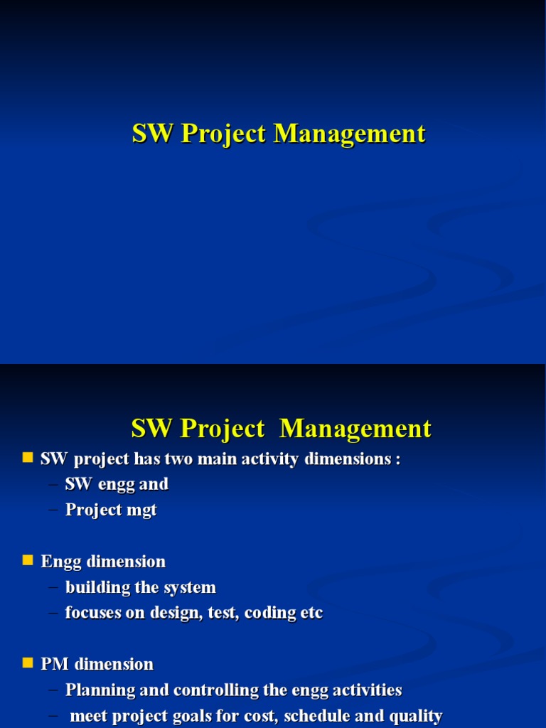 SW Project Management | Download Free PDF | Project Management | Goal