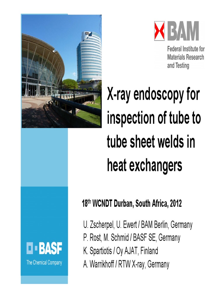 X-Ray Endoscopy For Inspection of Tube To Tube Sheet Welds in Heat ...