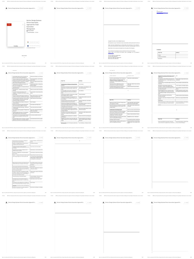 Service Design Systems Driven Innovation Approach for Total Innovation Management _ George ...