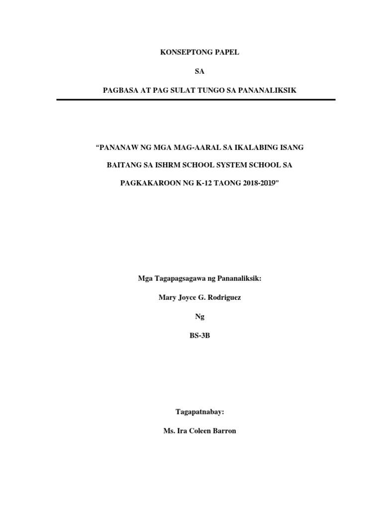 Konseptong Papel | PDF