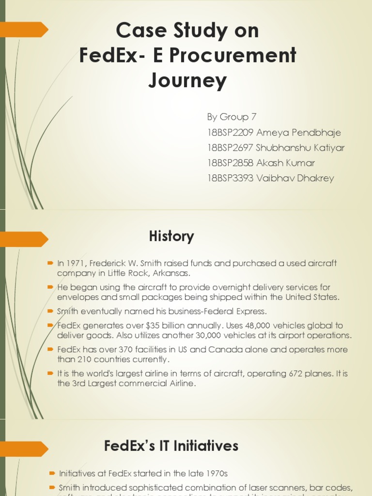 Fedex E-Procurement Case | PDF | Fed Ex | Procurement