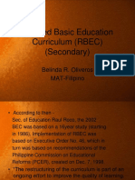 RBEC | PDF | Curriculum | Secondary Education
